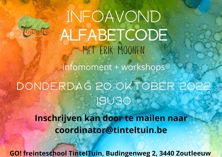 Infoavond Alfabetcode Tinteltuin | alfabetcode.be